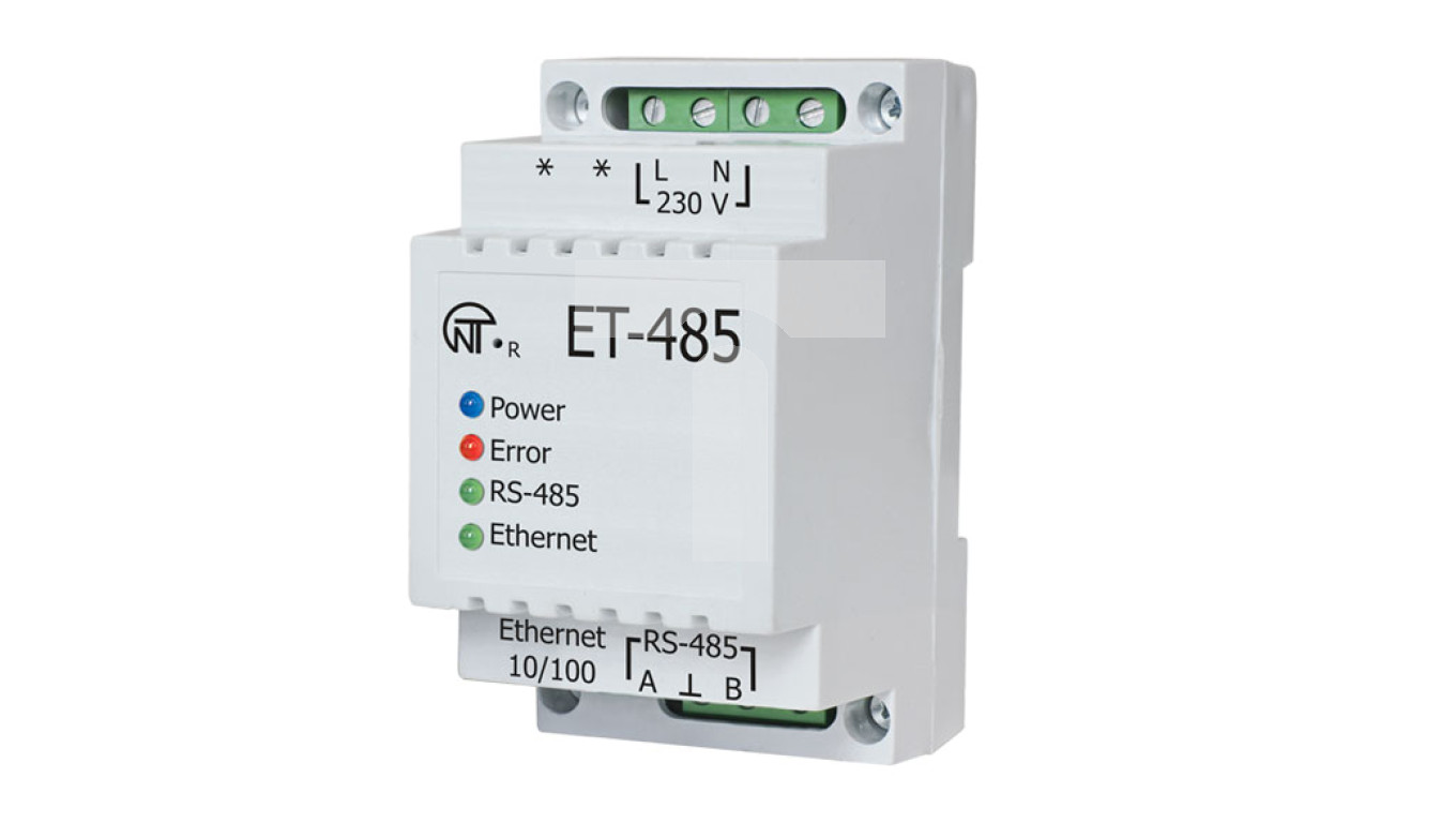 Konwerter interfejsów Ethernet 10BASE-T 100BASE-T i Modbus RS-485 ET-485 – NOVATEK - ELECTRO ...