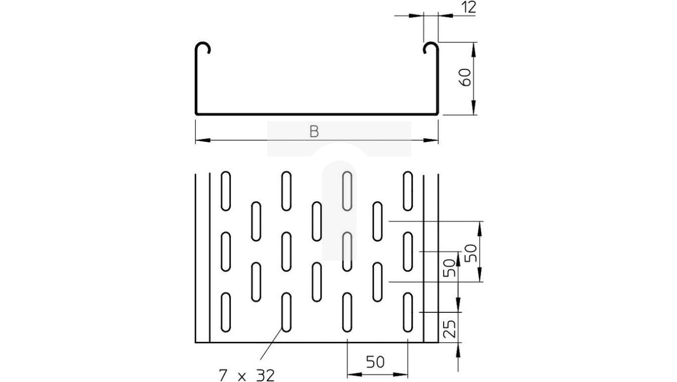 Koryto kablowe perforowane 60x400x3000 St FS LKS 640 3M FS 6048824 /3m ...