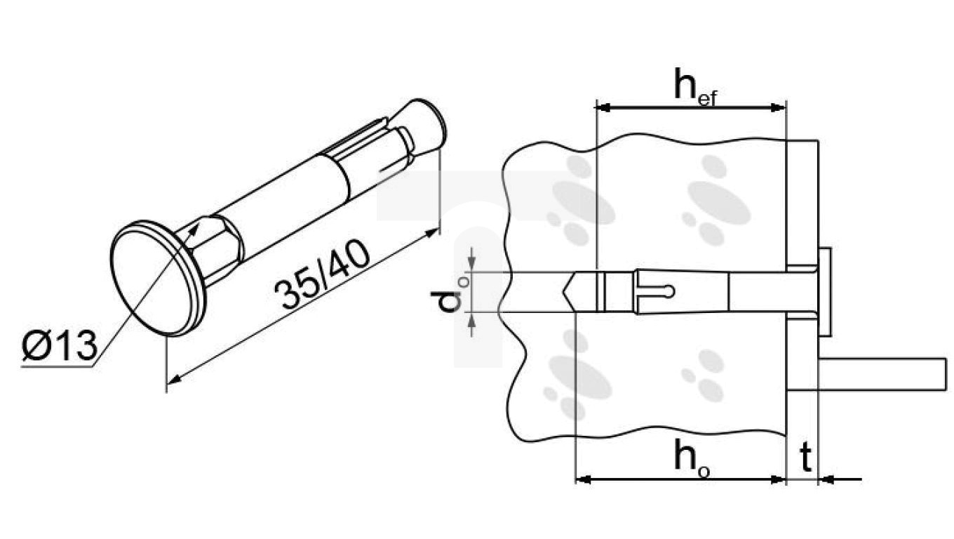 Kotwa gwoździowa 35mm KWBO 6x35 803920 /100szt./ – BAKS | TIM SA