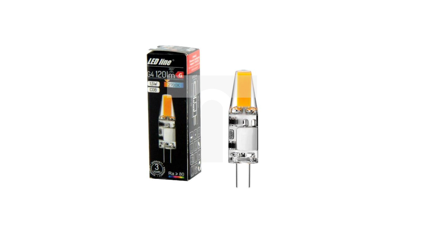 Żarówka LED line G4 COB 1,5W 2700K 120lm 12V AC/DC (NOWY KSZTAŁT) 3 lata gwar. – LED line | TIM SA