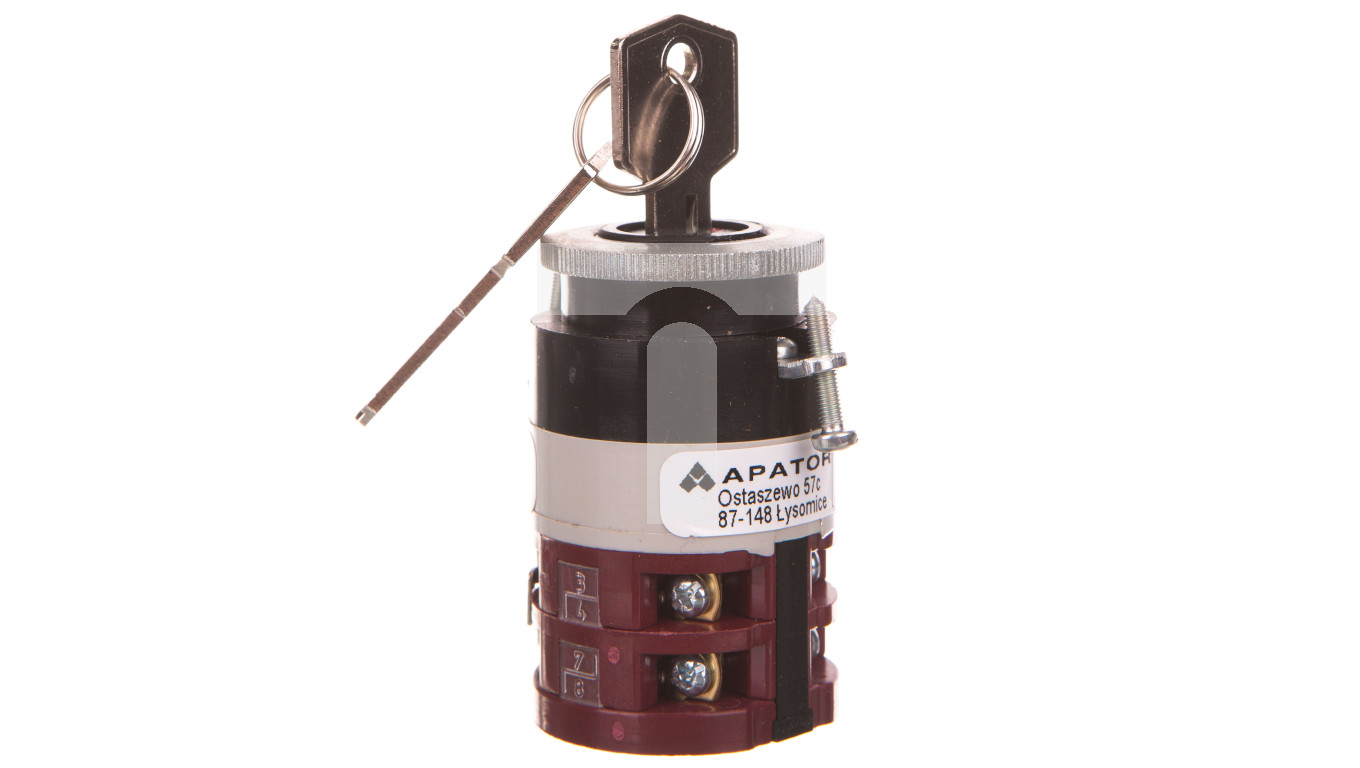 Łacznik krzywkowy 0-1-2-3-4 10A 1P 4G10-109-U S10 fi 30,5 z kluczykiem ...