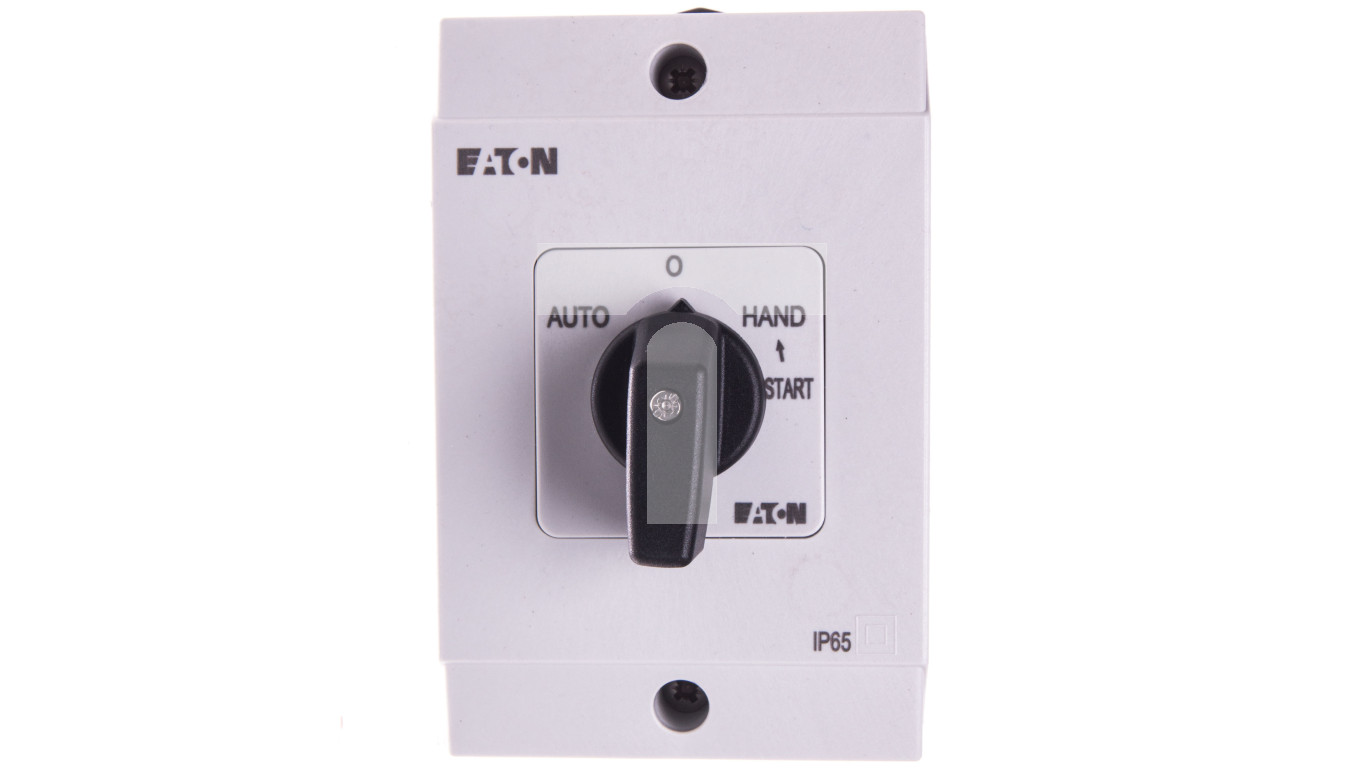 Łącznik krzywkowy HAND-0-AUTO-START (z samopowrotem) 20A 2P w obudowie ...