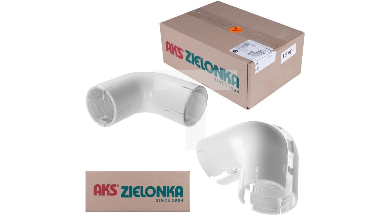 Łącznik składany kątowy LSK 25 biały do rur sztywnych (RL i RLM) oraz ...