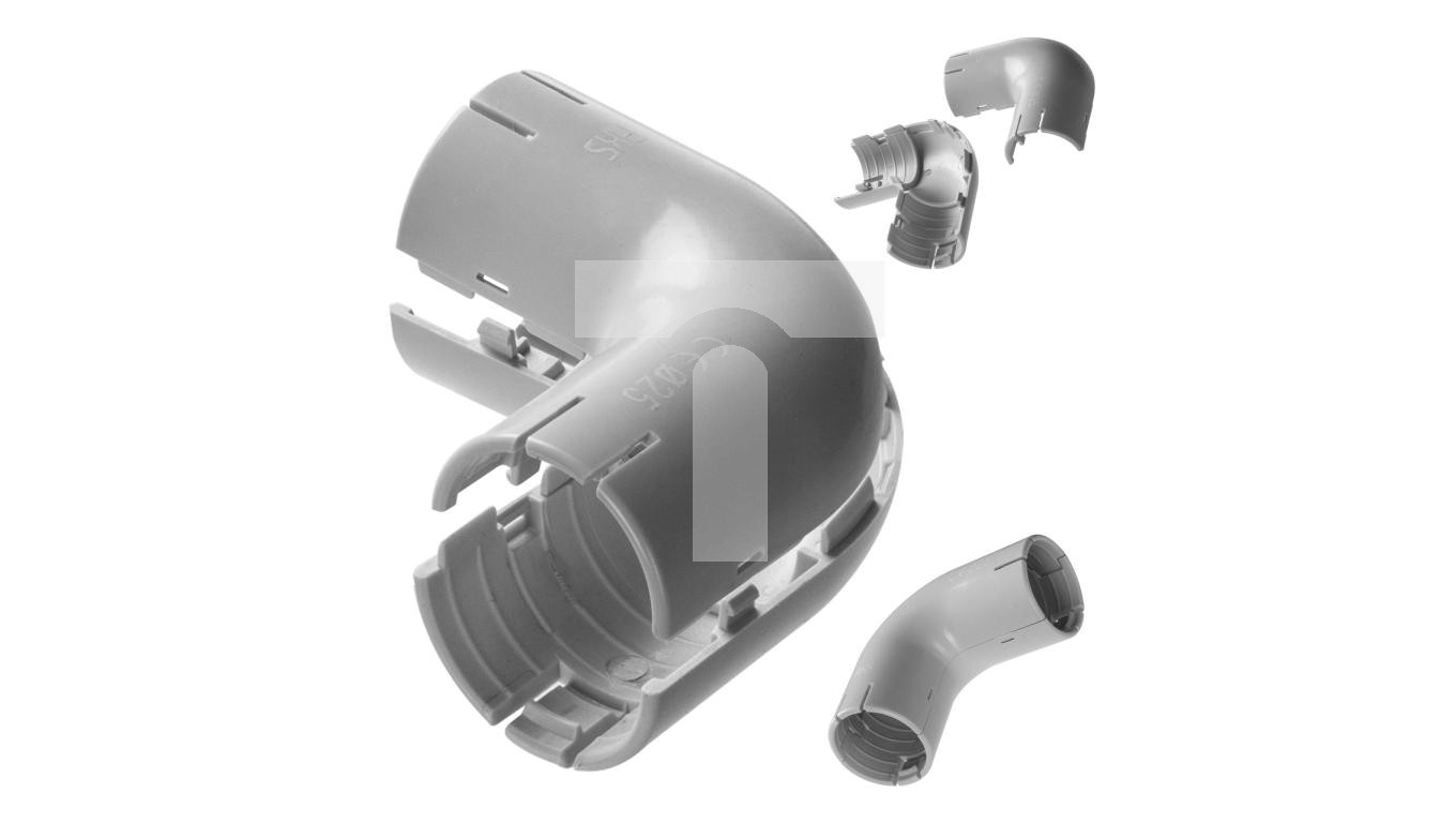 Łącznik składany kątowy LSK 25 szary do rur sztywnych (RL i RLM) oraz ...