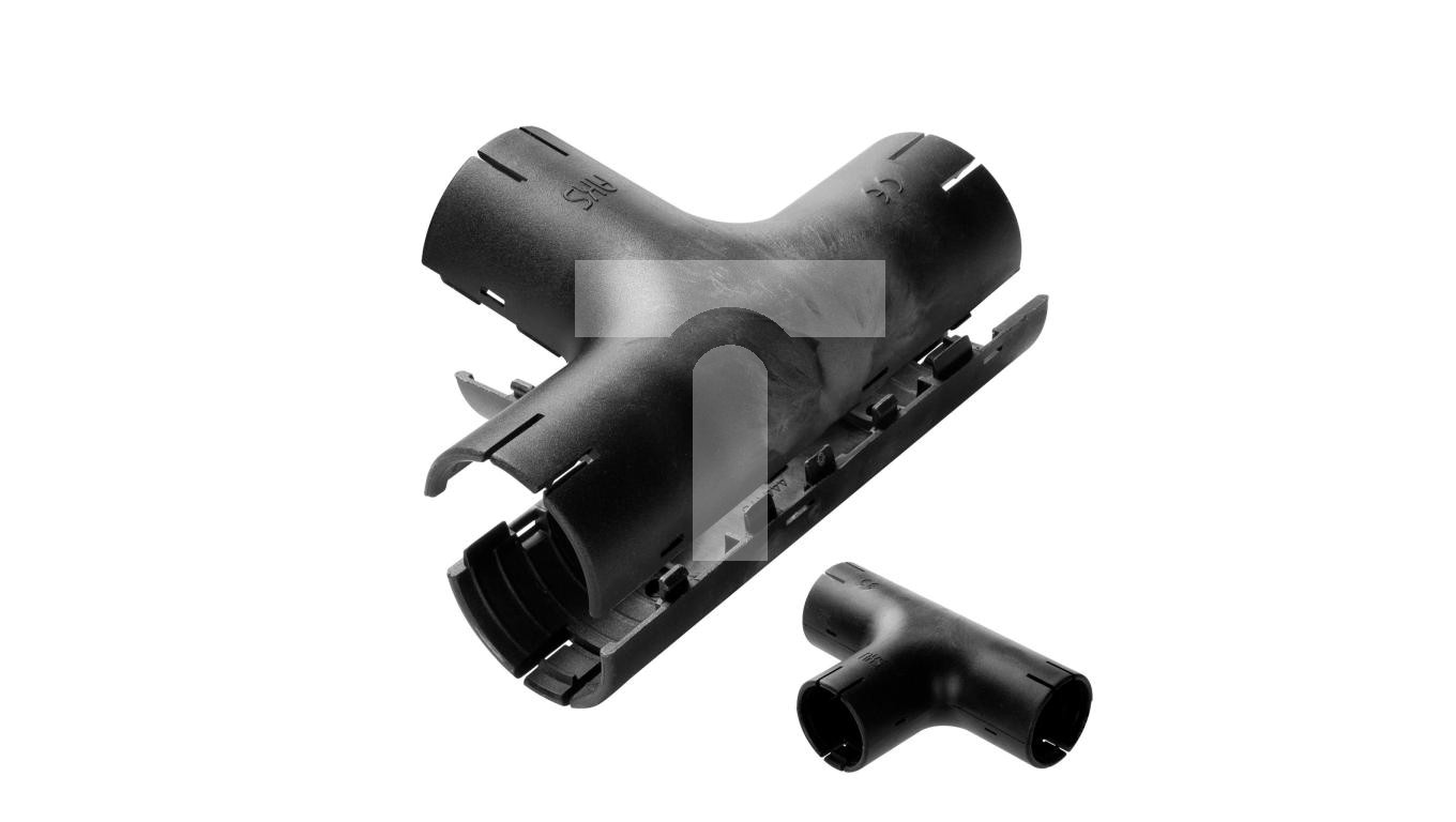 Łącznik składany trójnik LST 16 czarny do rur sztywnych (RL i RLM) oraz ...