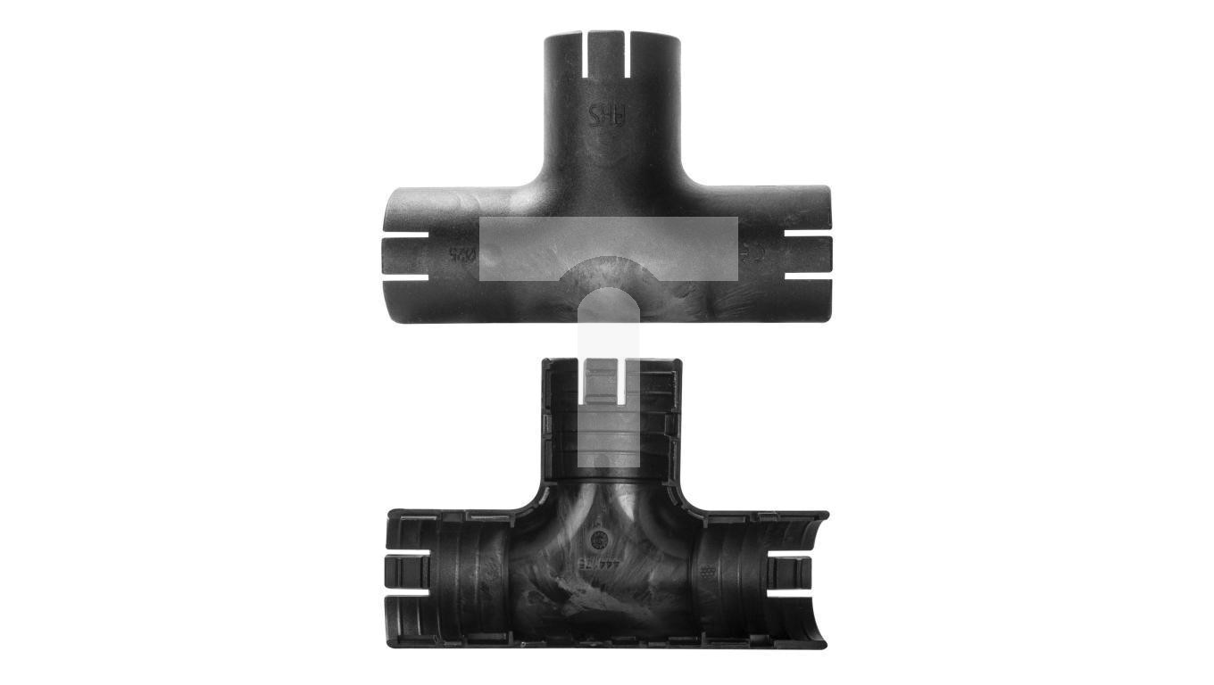 Łącznik składany trójnik LST 16 czarny do rur sztywnych (RL i RLM) oraz ...