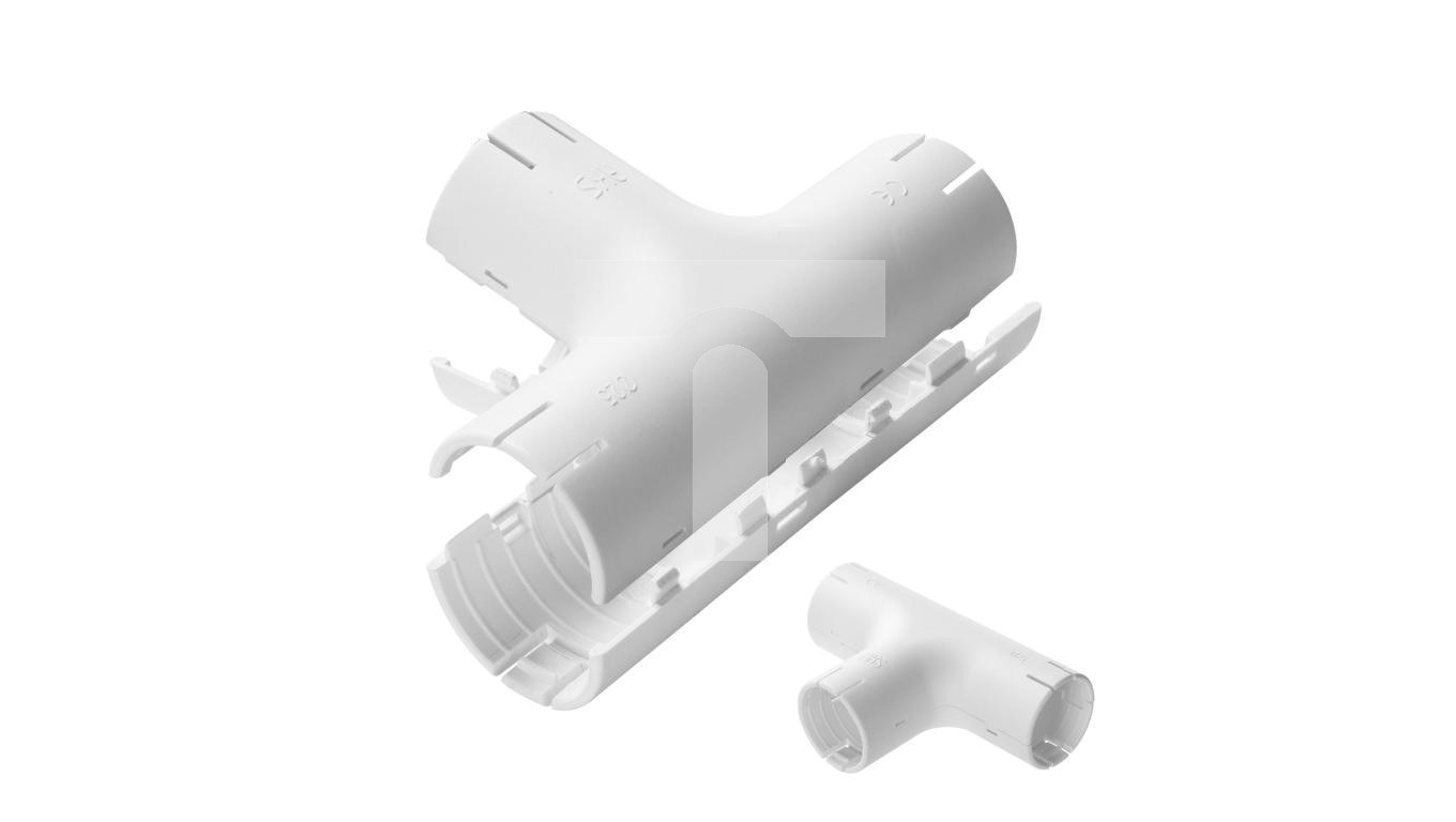 Łącznik składany trójnik LST 25 biały do rur sztywnych (RL i RLM) oraz ...