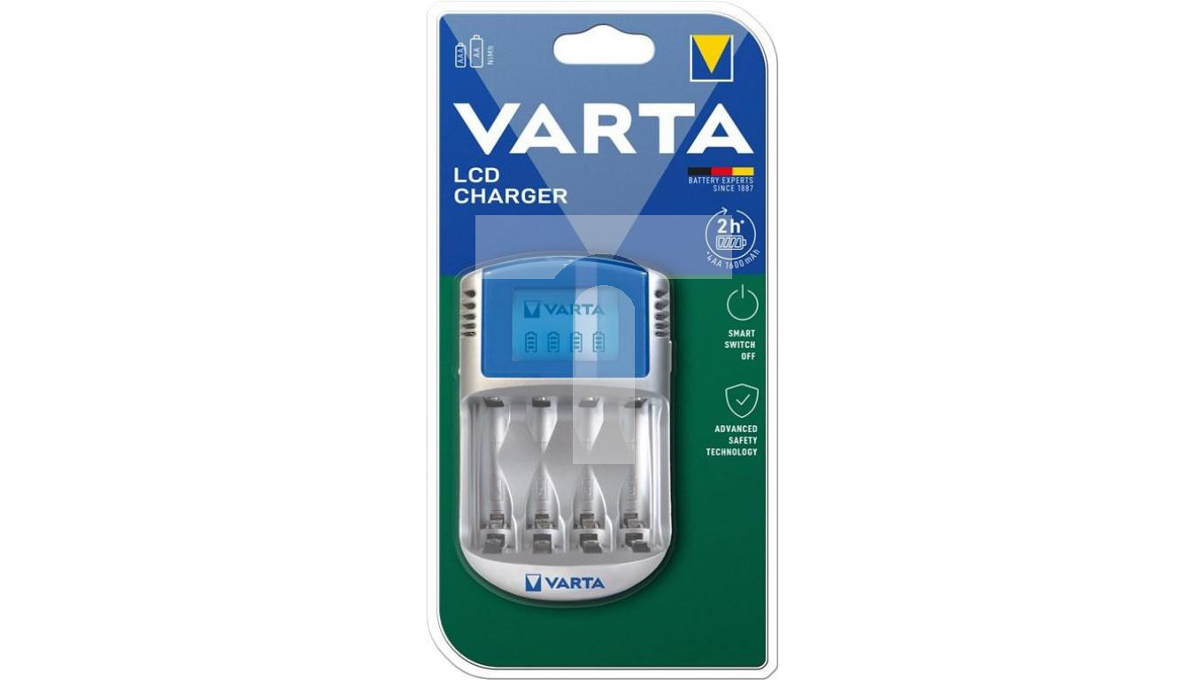 Ładowarka akumulatorów 2h AA / AAA LCD /+ 12V adapter + kabel USB/ – VARTA | TIM SA