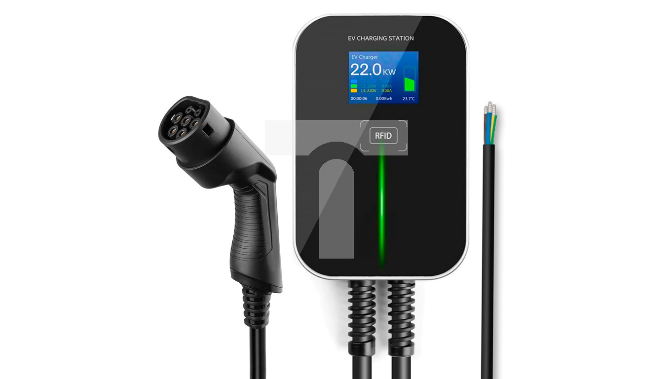 Ładowarka do samochodu elektrycznego 3 fazy, ekran LCD, 6,1m Extralink ...