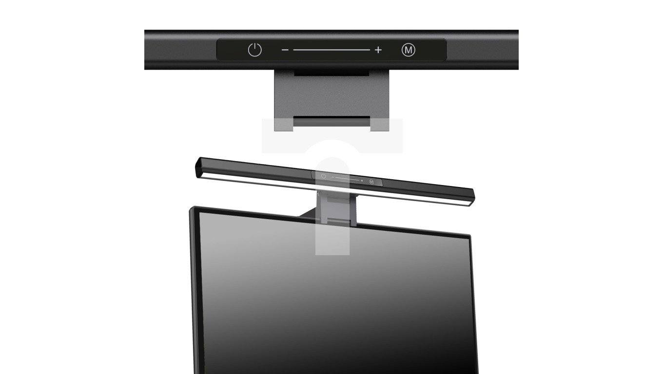 Lampka LED na monitor Maclean, moc 5W, 3 kolory świecenia, regulacja ...