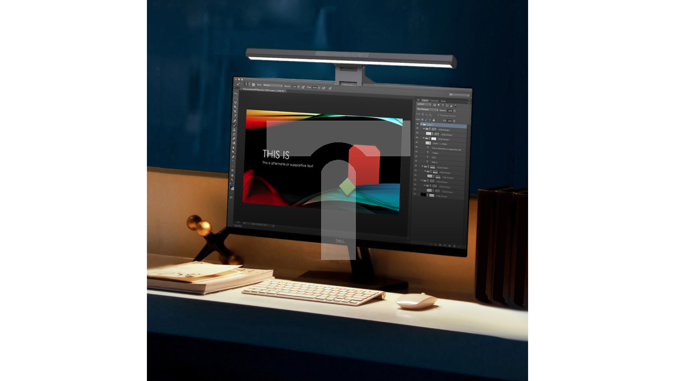 Lampka LED na monitor Maclean, moc 5W, 3 kolory świecenia, regulacja ...