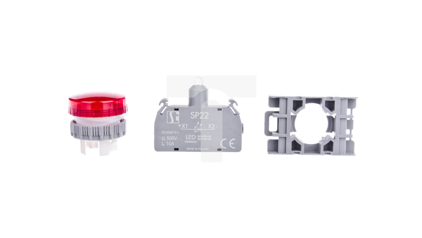 Lampka sygnalizacyjna 22mm czerwona 24-230V AC/DC SP22-LC-LED-UNIAC/DC – SPAMEL | TIM SA