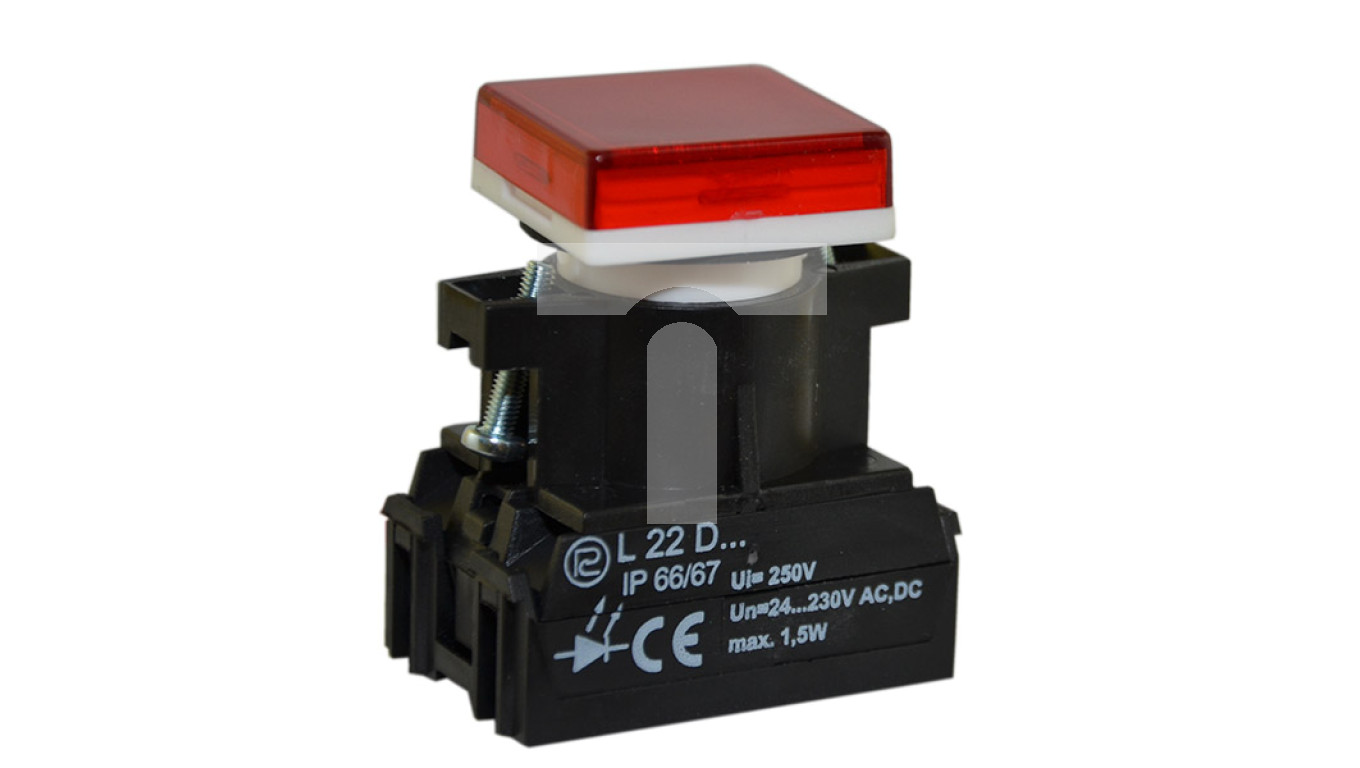 Lampka sygnalizacyjna 22mm czerwona 24V-230V AC/DC W0-LDU1-L22KD C – PROMET | TIM SA