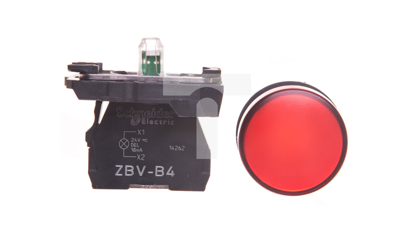 Lampka sygnalizacyjna 22mm czerwona 24V AC/DC XB5AVB4 – Schneider | TIM SA
