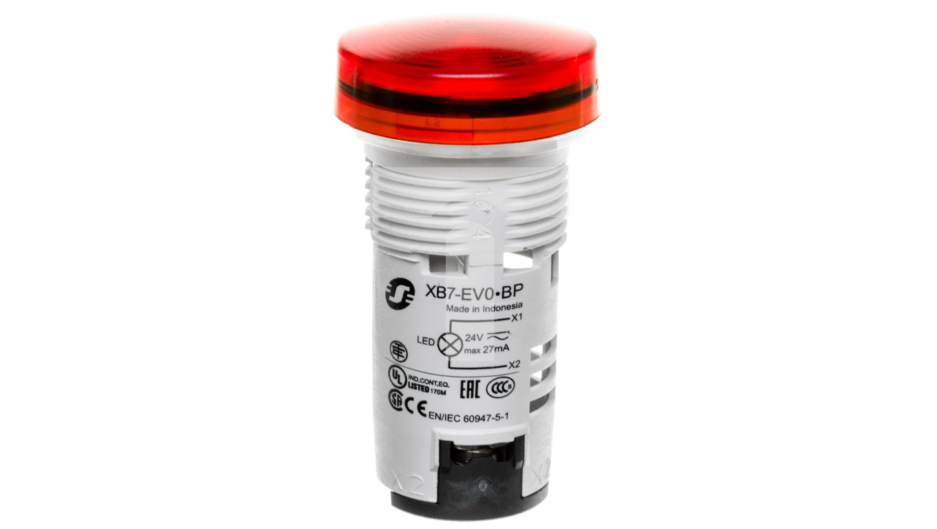 Lampka sygnalizacyjna 22mm czerwona 24V AC/DC XB7EV04BP – Schneider | TIM SA