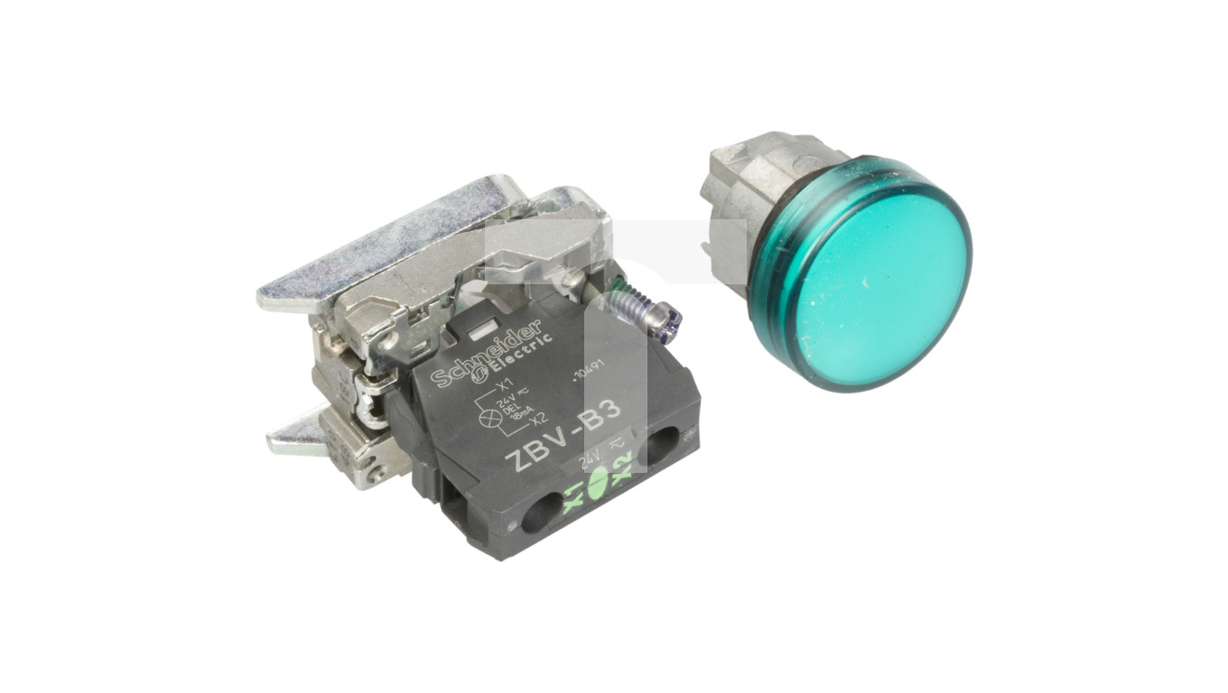 Lampka sygnalizacyjna 22mm zielona 24V AC/DC LED XB4BVB3 – Schneider ...