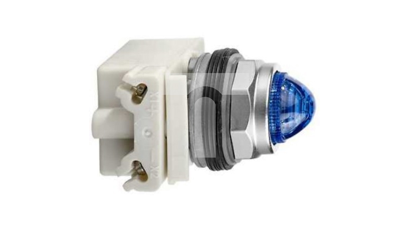 Lampka sygnalizacyjna 30mm niebieska BA9s LED 120V AC/DC IP66 ...