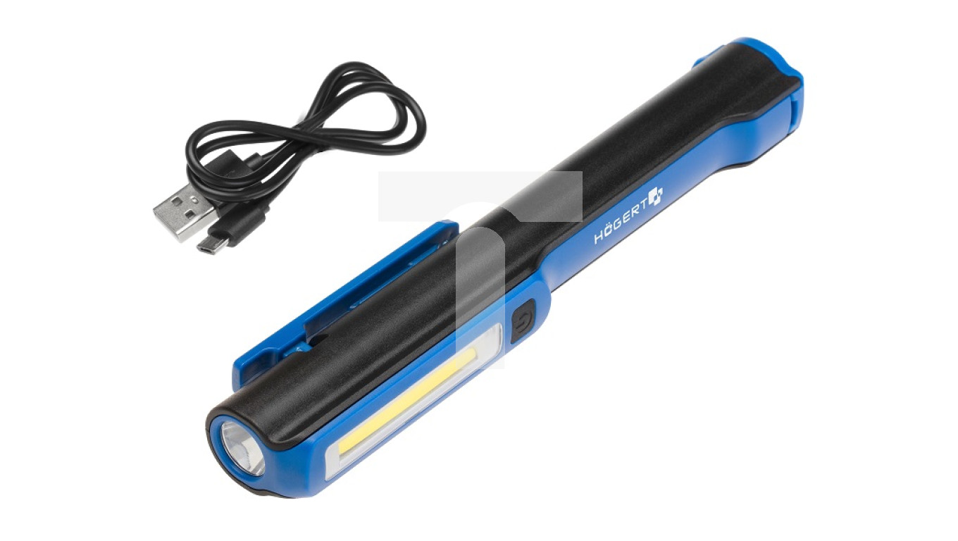 Latarka LED inspekcyjna akumulatorkowa z USB HT1E406 – HOGERT TECHNIK ...