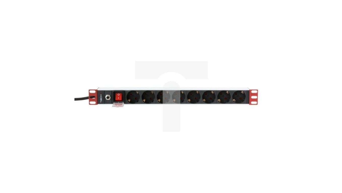 Listwa Zasilająca PDU Rack 1U 250V/16A 8x Schuko Kabel 3m – Techly | TIM SA