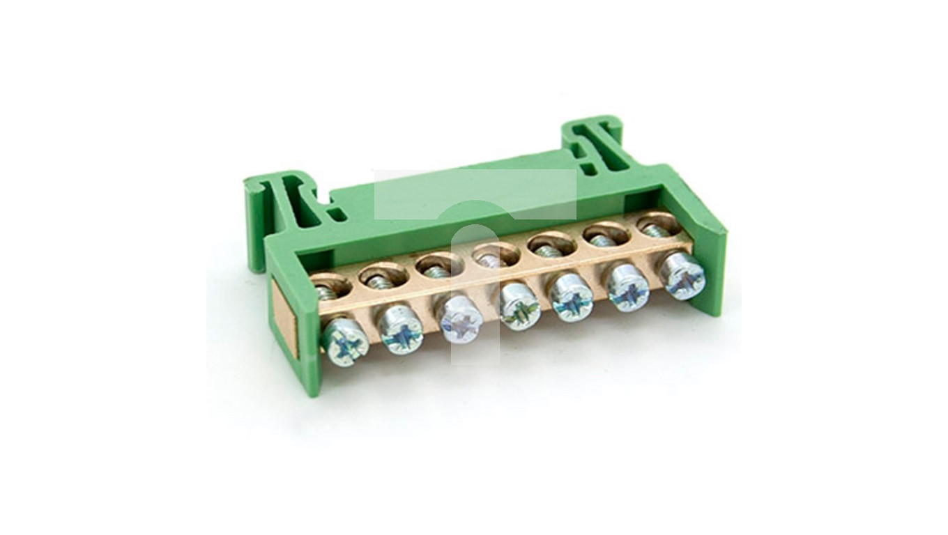 Listwa zaciskowa 7 - torowa mostek 7P zielona LZ-7G – ELS ELEKTROTECHNIKA | TIM SA