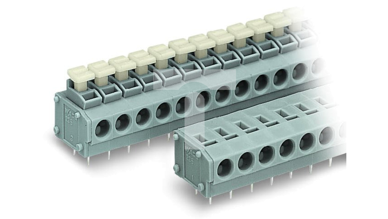 Listwa zaciskowa do płytek drukowanych 8-biegunowa szara raster 5/5,08mm 235-408/333-000 /25szt ...