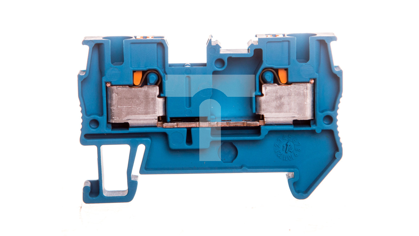 Listwa zaciskowa przepustowa 2-przewodowa 0,2-6mm2 niebieska PT 4 BU ...