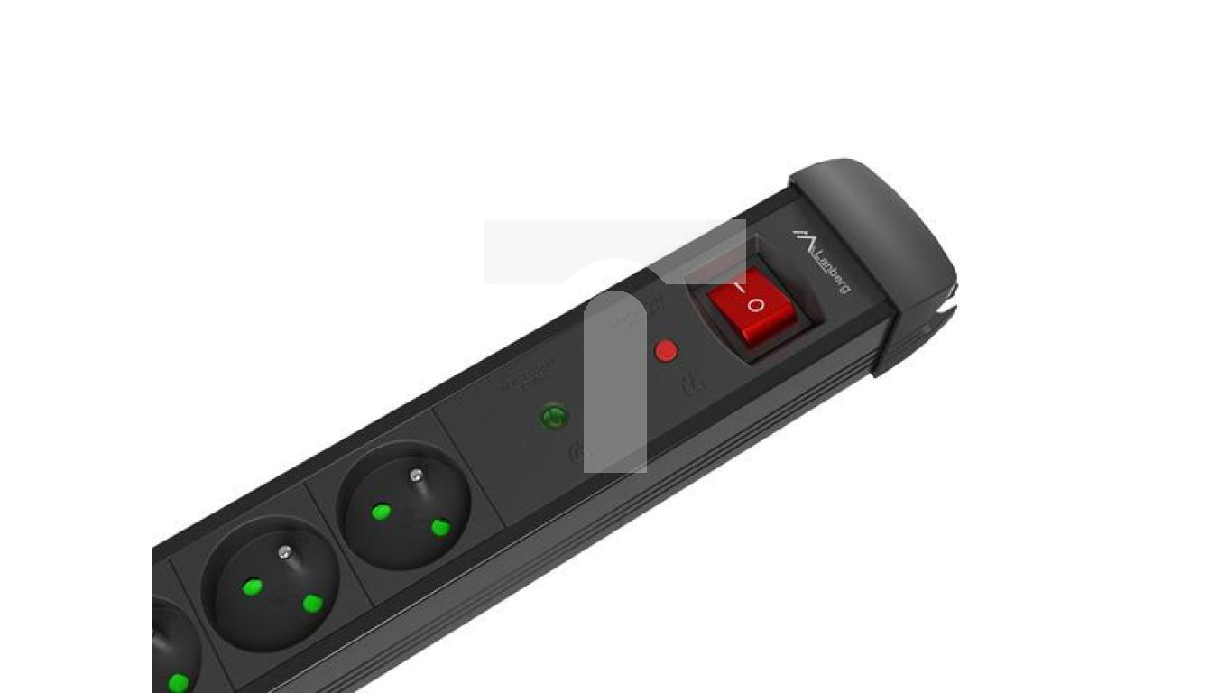 Listwa zasilająca LANBERG SP1 1.5M 5X 230V PL czarna SP1-05E-0150-BK ...