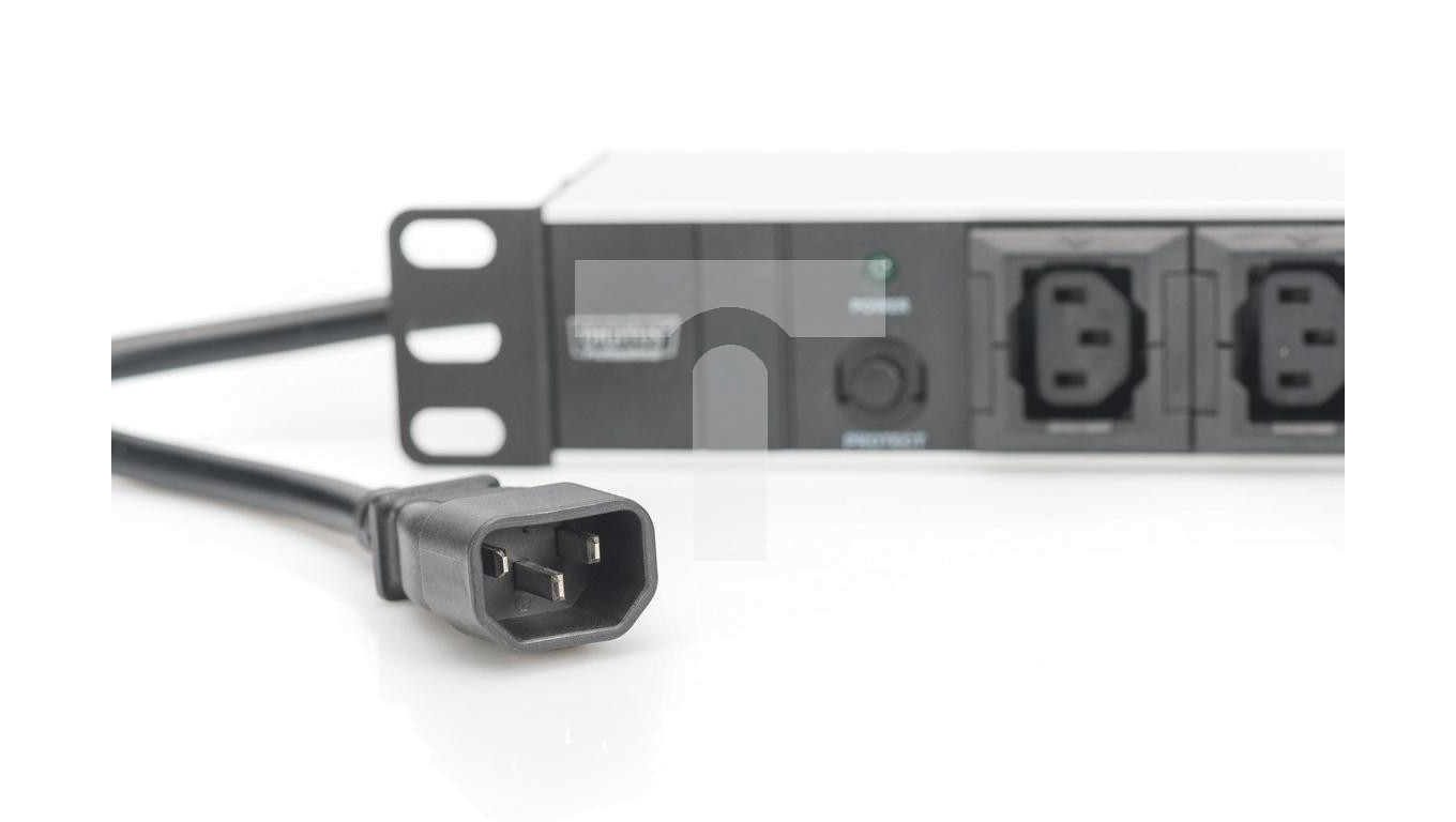 Listwa zasilająca PDU 19 Rack 10x gniazdo C13 2m 1x wtyk C14 10A zab ...