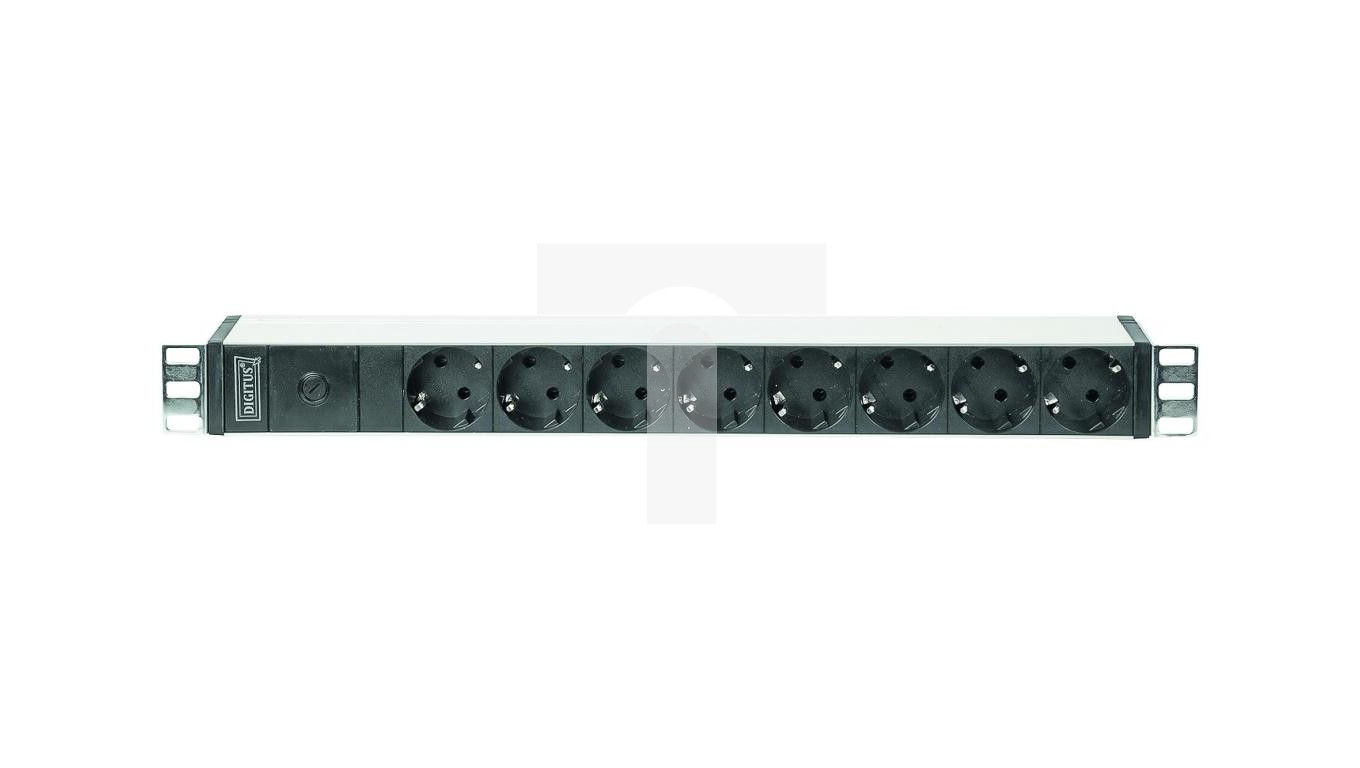 Listwa zasilająca PDU 19 Rack 8x gniazdo schuko 2m 1x wtyk C14 10A ...