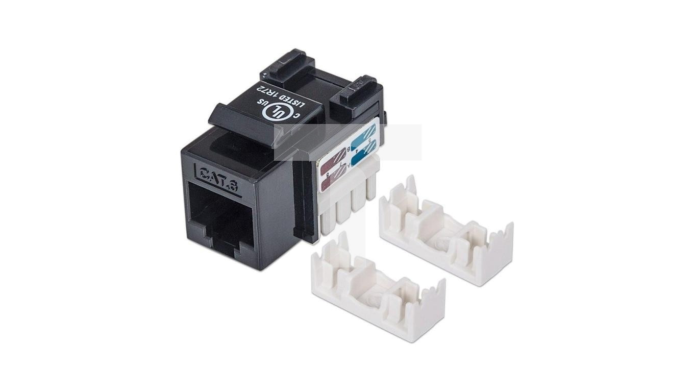 Moduł Keystone RJ45 UTP Cat6 Czarny 210720 – INTELLINET | TIM SA