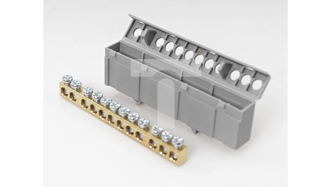 MOSTEK W OBUDOWIE LISTWA ZACISKOWA 12P SZARA Szyna łączeniowa LZMI-W12 ...