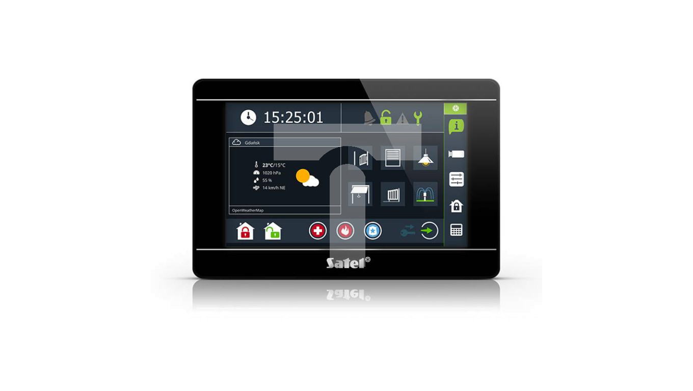 Manipulator z ekranem dotykowym 7 cali czarny INTEGRA INT-TSI-B – Satel ...