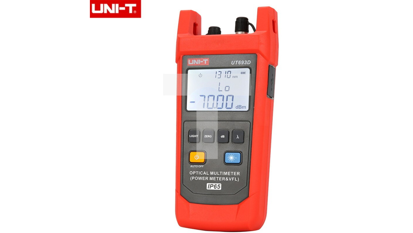 Miernik światłowodowy mocy optycznej, stopień ochrony IP65, zakres pomiaru mocy -70 do + 10dBm ...