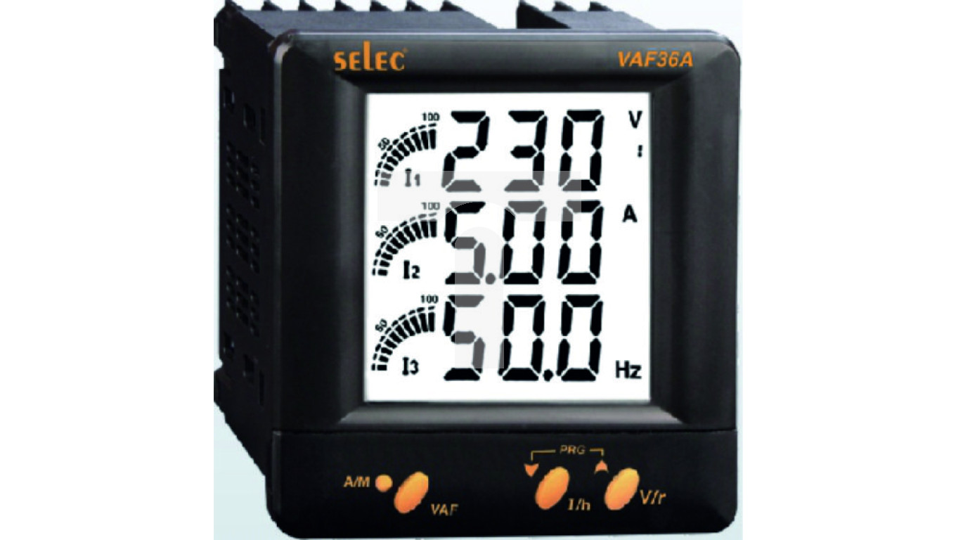 Miernik wielofunkcyjny 3f Voltage/Current/Frequency, LCD Display ...
