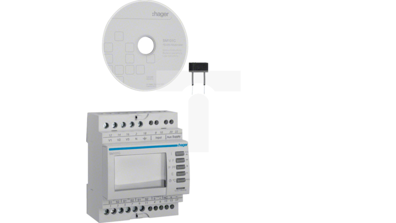 Miernik wielofunkcyjny modułowy komunikacja RS485 Jbus/Modbus SM101C ...