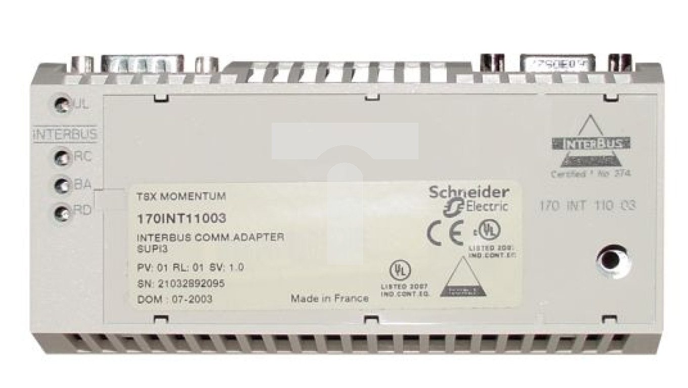 Modicon Momentum, adapter komunikacyjny Interbus, skrętka 170INT11000 ...