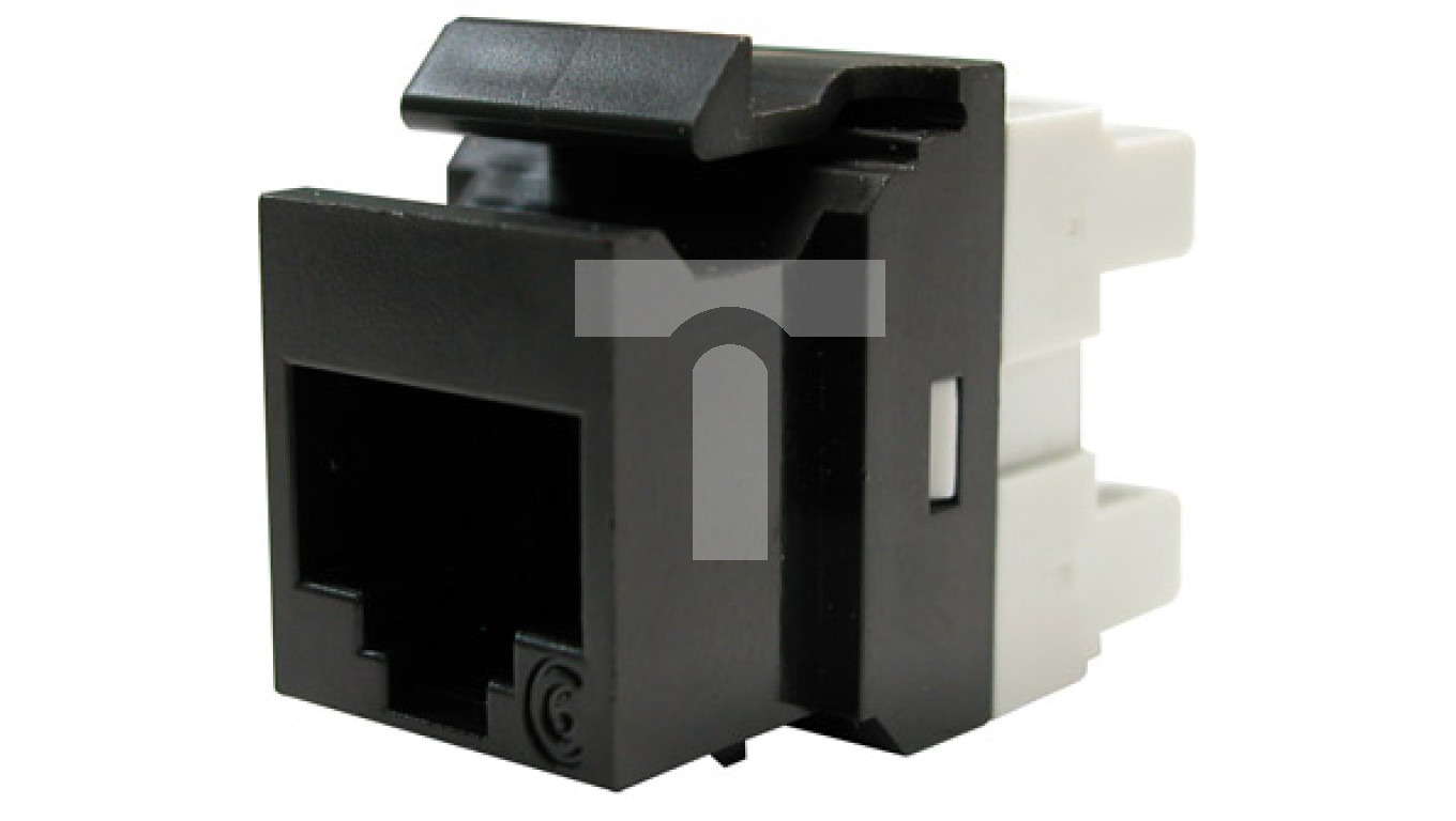Moduł Keystone 1xRJ45 WE8W, UTP, 568A/B, PowerCat 6, Czarny KSJ-00033 ...
