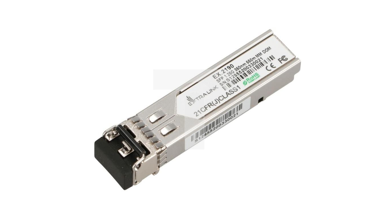 Moduł SFP Extralink SFP 1.25G 1,25Gbps LC/UPC 850nm 550m multi mode DOM ...