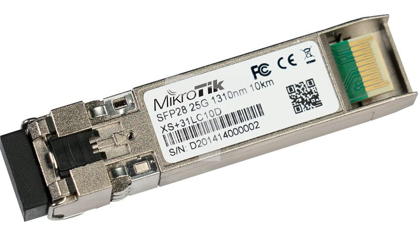 Moduł SFP/SFP+/SFP28 1/10/25Gb/s, SM, 10km, 1310nm MikroTik XS+31LC10D ...