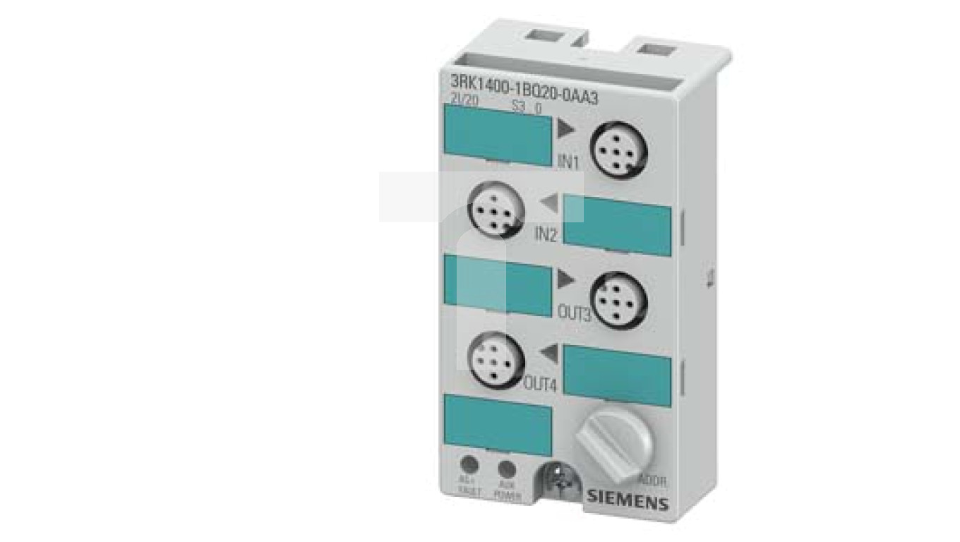 Moduł cyfrowy AS-INTERFACE K45 IP67 M12 3RK1400-1BQ20-0AA3 – SIEMENS ...