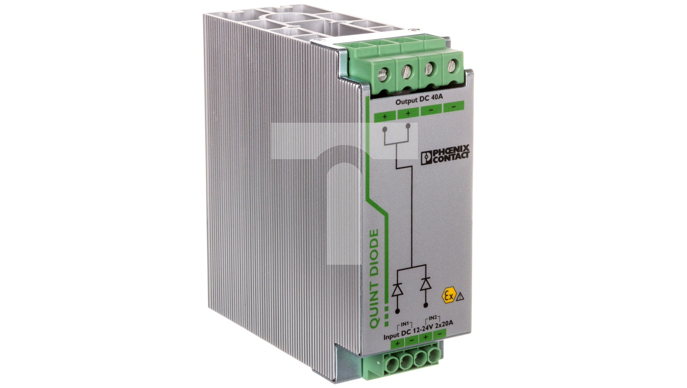 Moduł diodowy szyn nośnych 12-24V DC/2x20A lub 1x40A DIN 2320157 ...