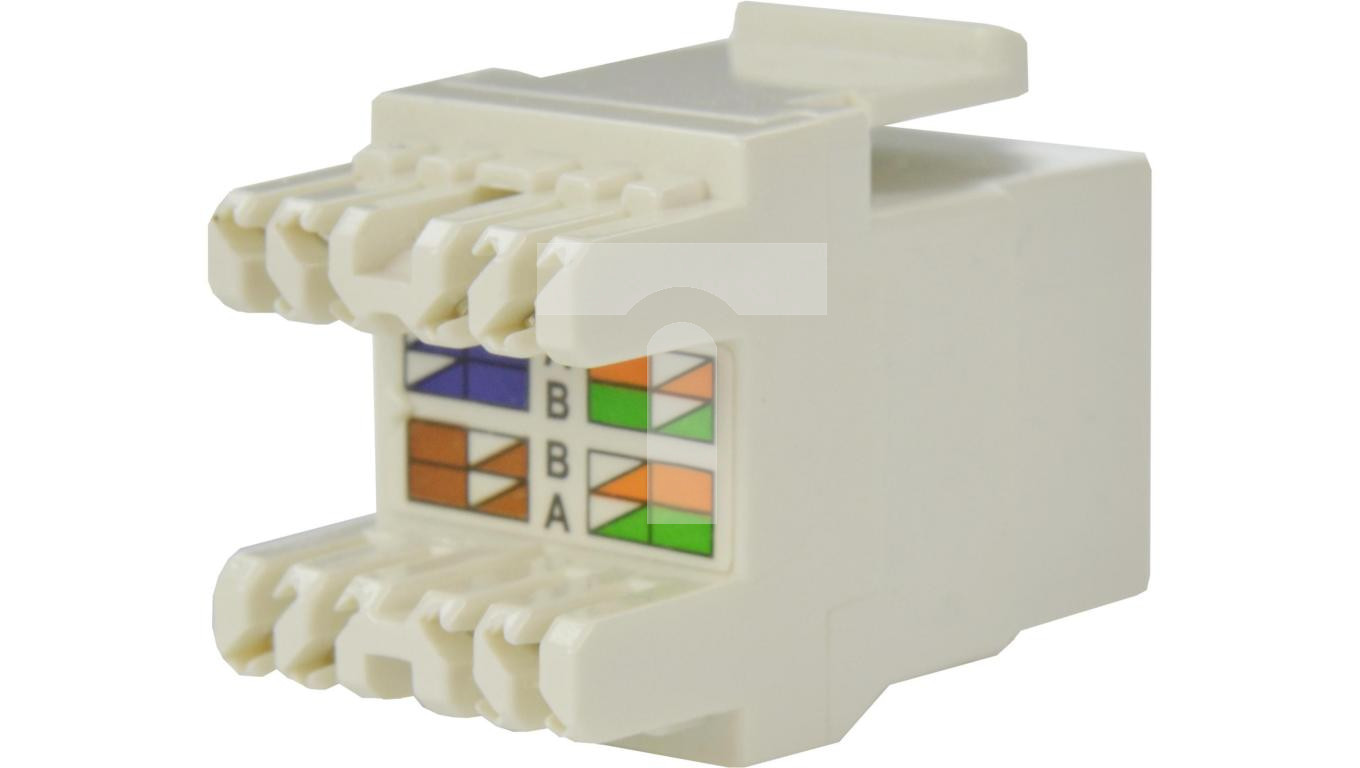 Moduł keystone RJ45 UTP kat.5e nieekranowany tylny montaż biały ...