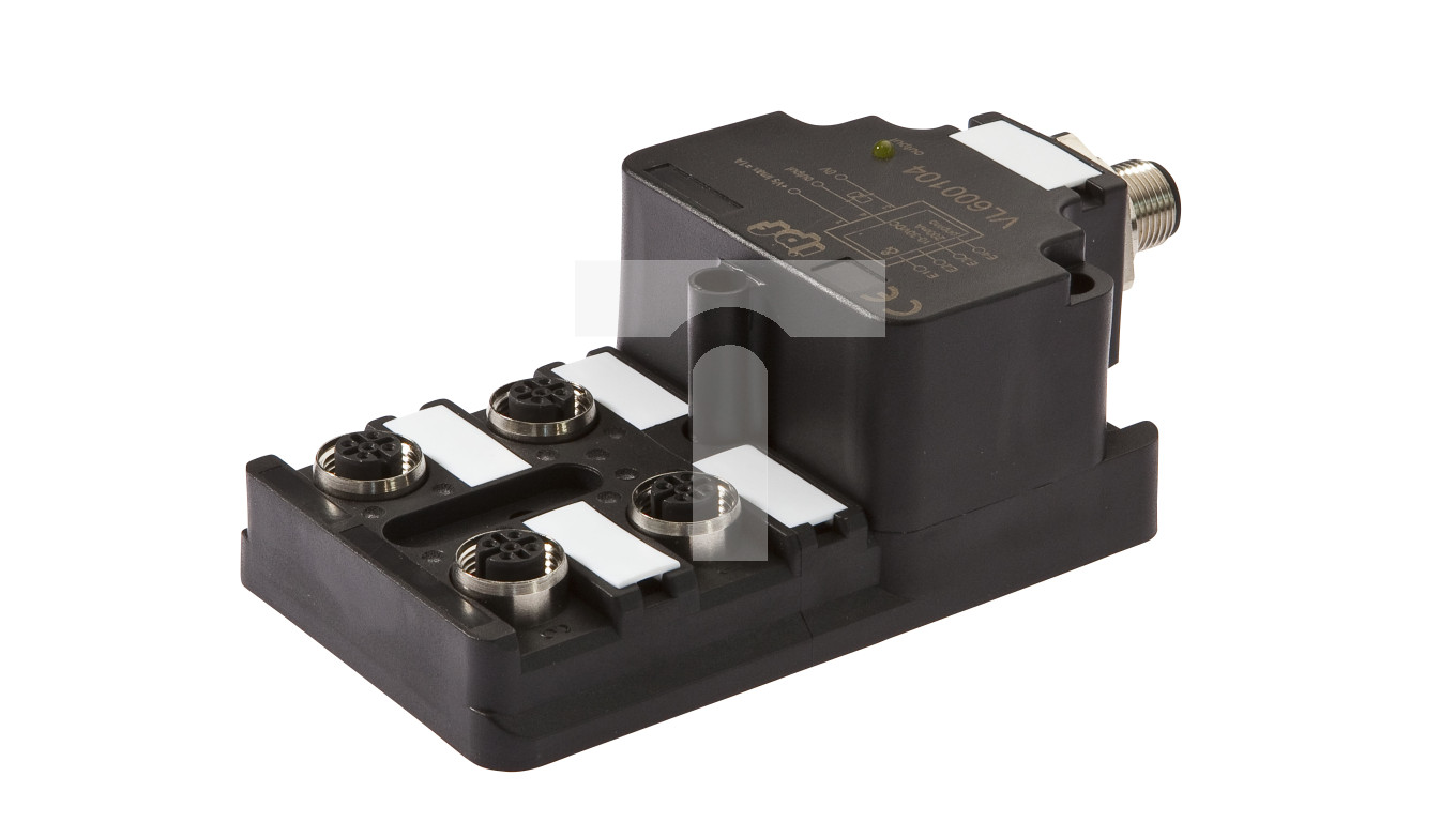 Moduł logiczny 42x122x60mm AND 4-krotny 10-30V złącze M12 żeńskie 4-pinowe złącze M12 męskie 4 ...