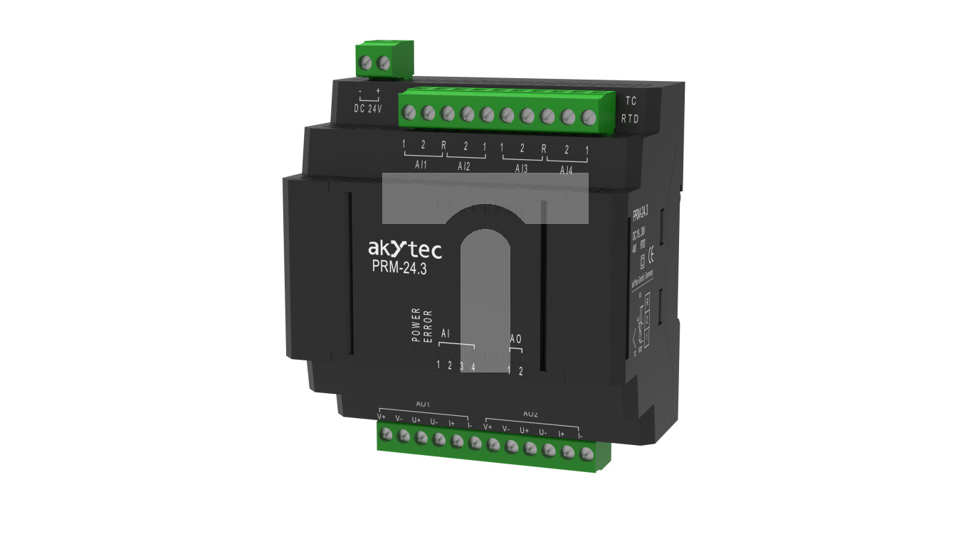 Moduł rozszerzeń do sterownika PLC PR102/PR200, 4AI, 2AO, 24VDC PRM-24. ...
