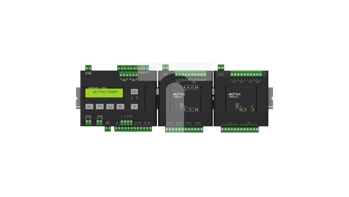 Moduł rozszerzeń do sterownika PLC PR102/PR200, 4AI, 2AO, 24VDC PRM-24. ...