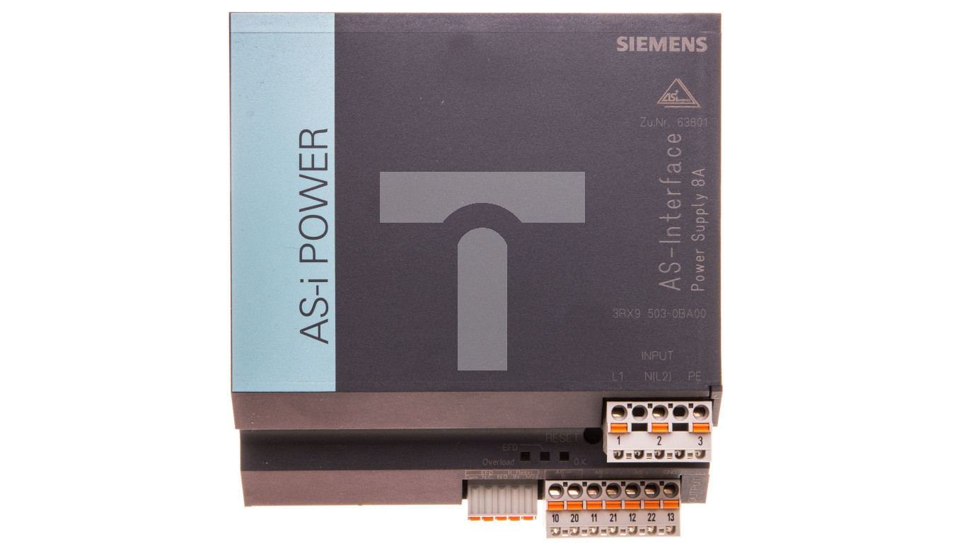 Moduł zasilania 8A 30V DC 120V/230-500V AC IP20 AS-I POWER 3RX9503 ...
