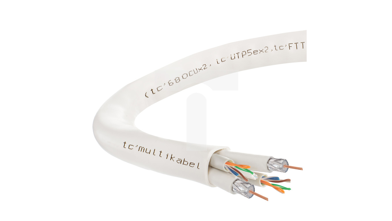Multikabel FO SM 9/125 FTTH 2J + 2x UTP kat.5e + 2x 75Ohm TC6 /350m ...