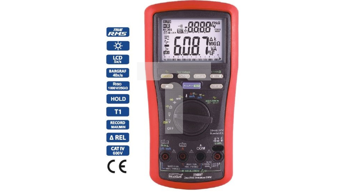 Multimetr TRMS VFD rezystancja izolacji BM887 – Brymen | TIM SA
