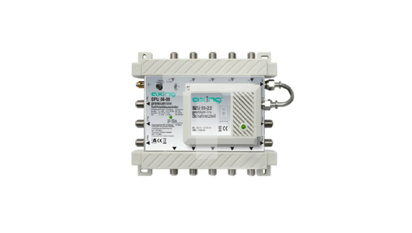 Multiswitch 5/6 aktywna tv naziemna 5 wejść / 6 wyjść SPU 56-09 – AXING ...