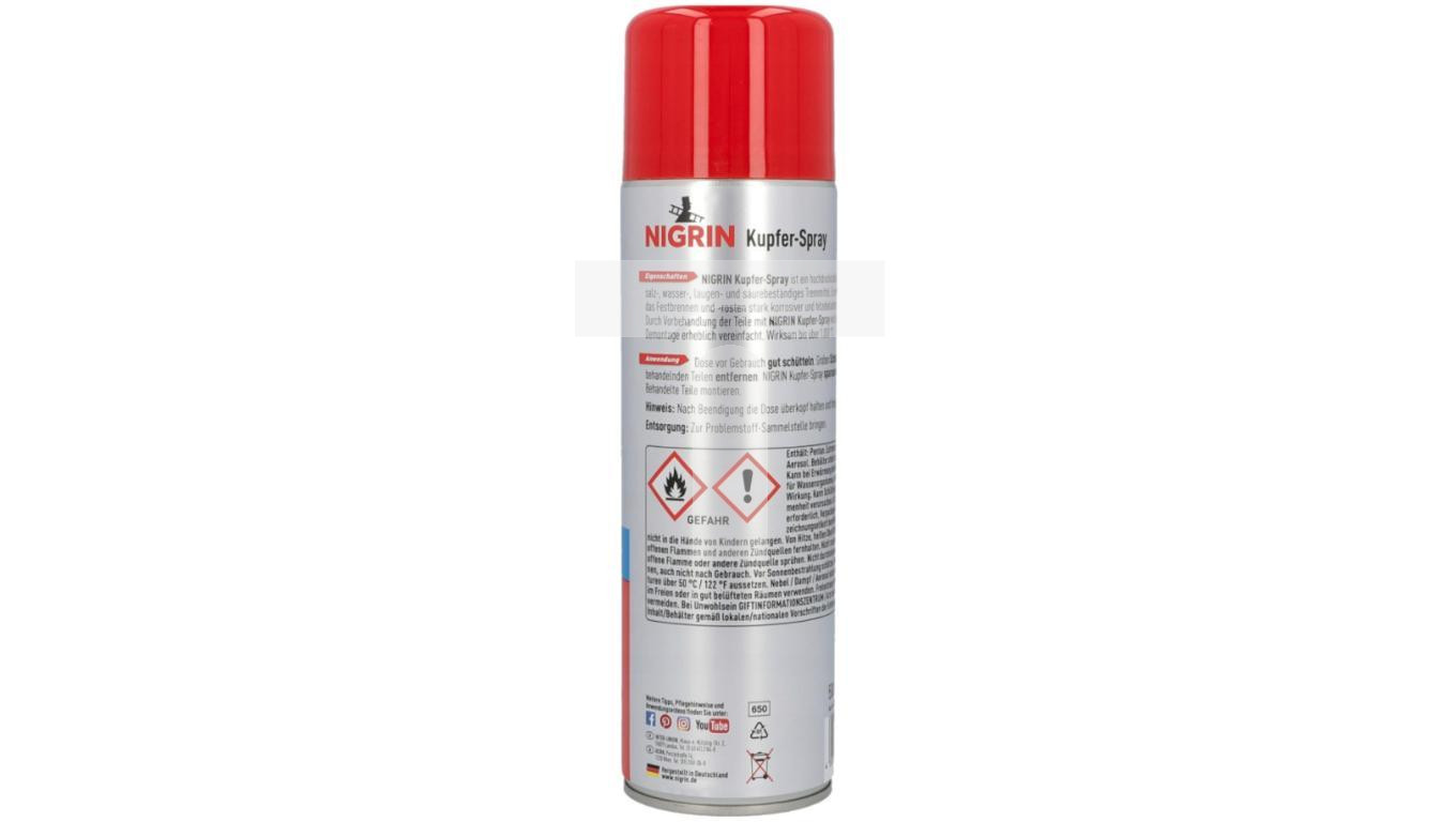 NIGRIN Preparat, smar miedziany w sprayu 500ml – INTERTEC | TIM SA